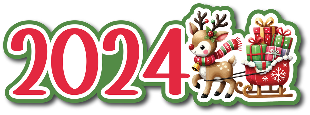 2024 - Reindeer Presents - Scrapbook Page Title Die Cut – Autumn's ...