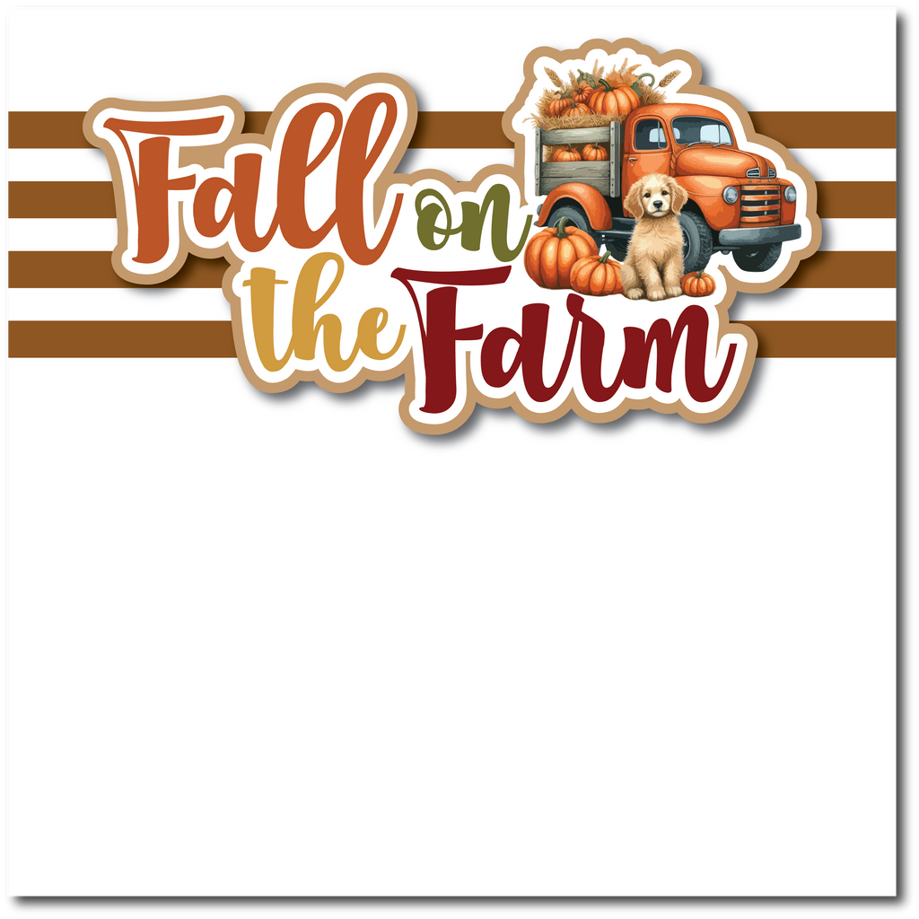 Fall on the Farm - Printed Premade Scrapbook Page 12x12 Layout – Autumn ...
