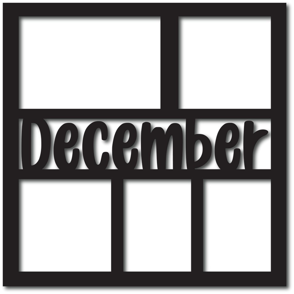 December - 5 Frames - Scrapbook Overlay - Digital Cut File - SVG - INS ...