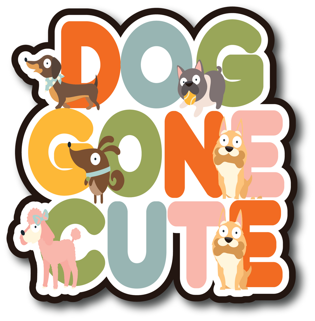 Dog Gone Cute - Scrapbook Page Title Sticker – Autumn's Crafty Corner