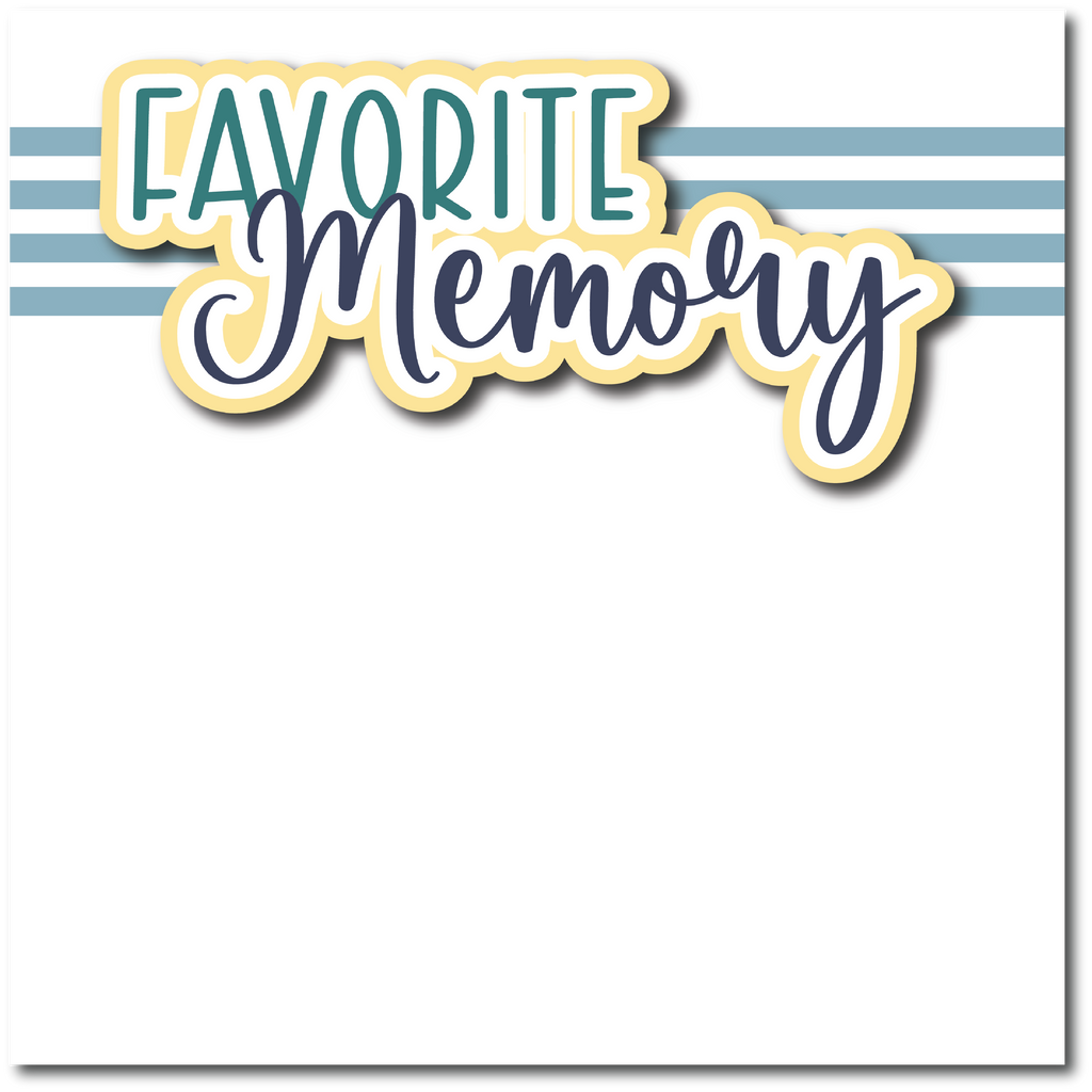 Favorite Memory - Printed Premade Scrapbook Page 12x12 Layout – Autumn ...