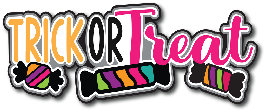 Trick or Treat - Scrapbook Page Title Sticker – Autumn's Crafty Corner