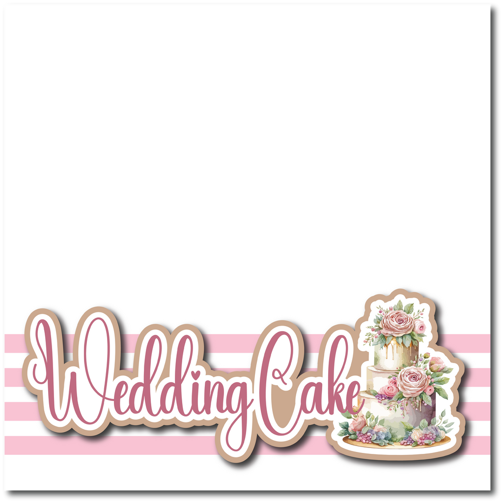 Wedding Cake - Printed Premade Scrapbook Page 12x12 Layout – Autumn's ...