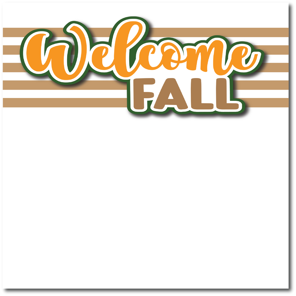 Welcome Fall - Printed Premade Scrapbook Page 12x12 Layout – Autumn's ...