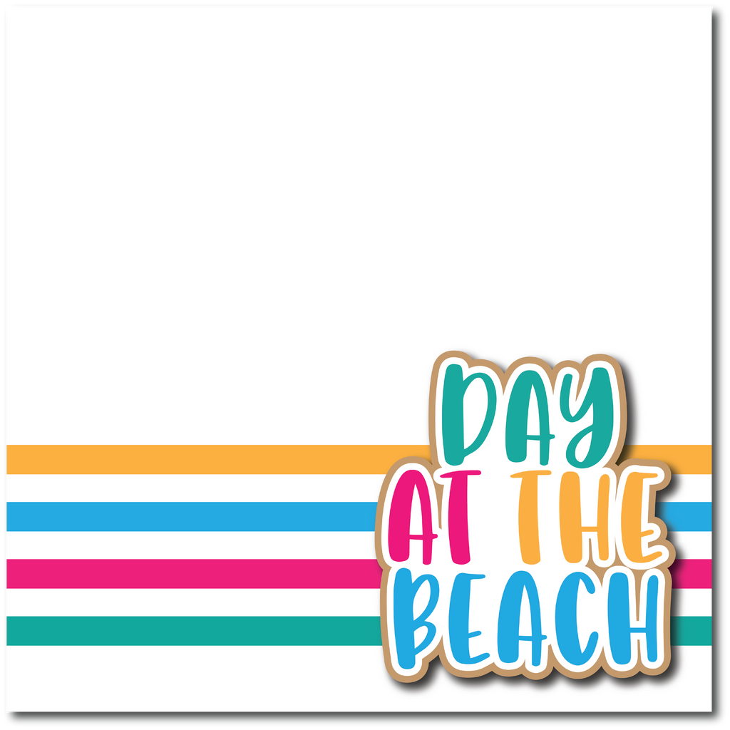 Day at the Beach - Printed Premade Scrapbook Page 12x12 Layout – Autumn ...
