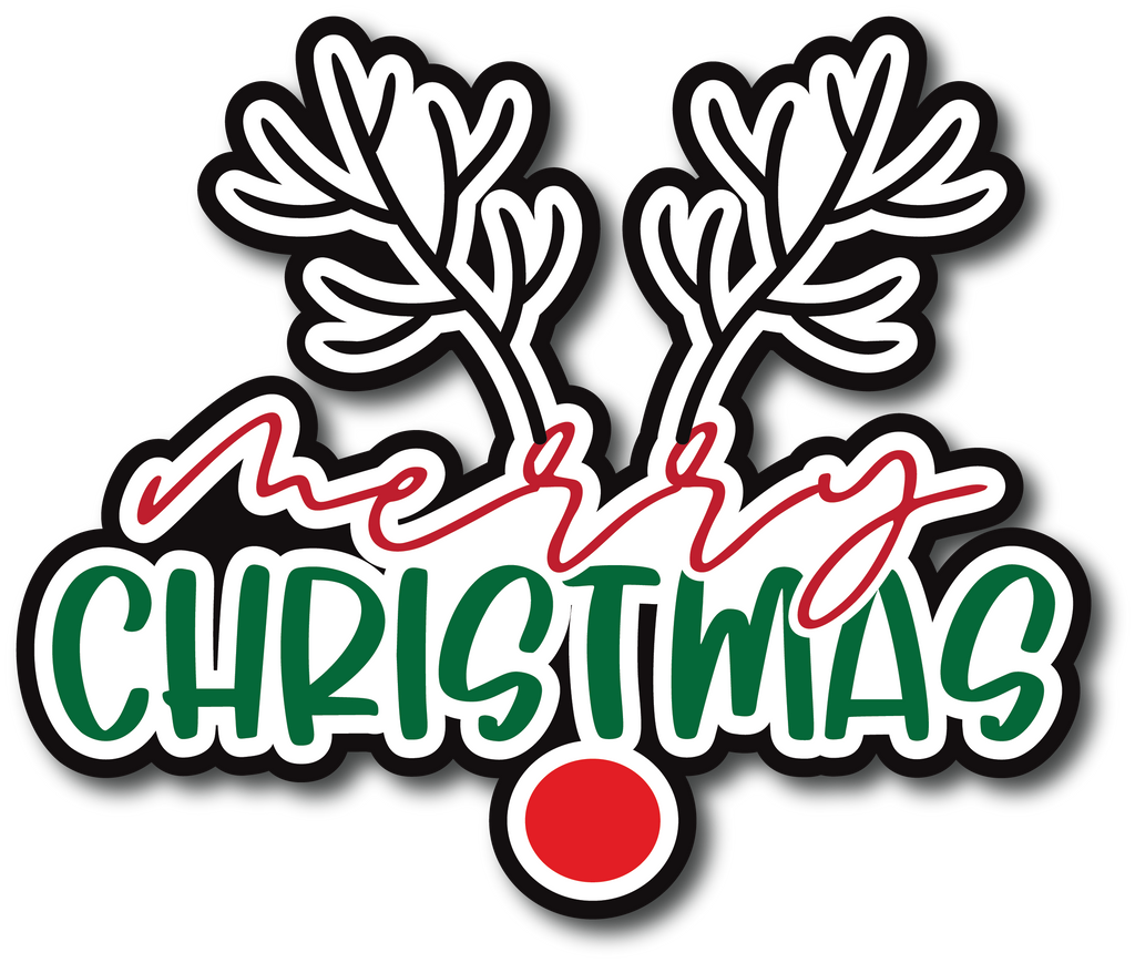 Merry Christmas Scrapbook Page Title Sticker Autumns Crafty Corner