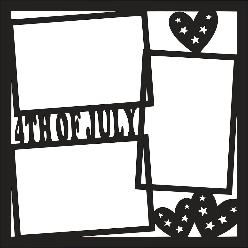 4th of July - 3 Frames - Scrapbook Page Overlay – Autumn's Crafty Corner