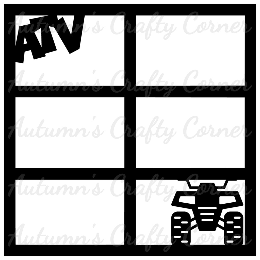 ATV - 6 Frames - Scrapbook Page Overlay – Autumn's Crafty Corner