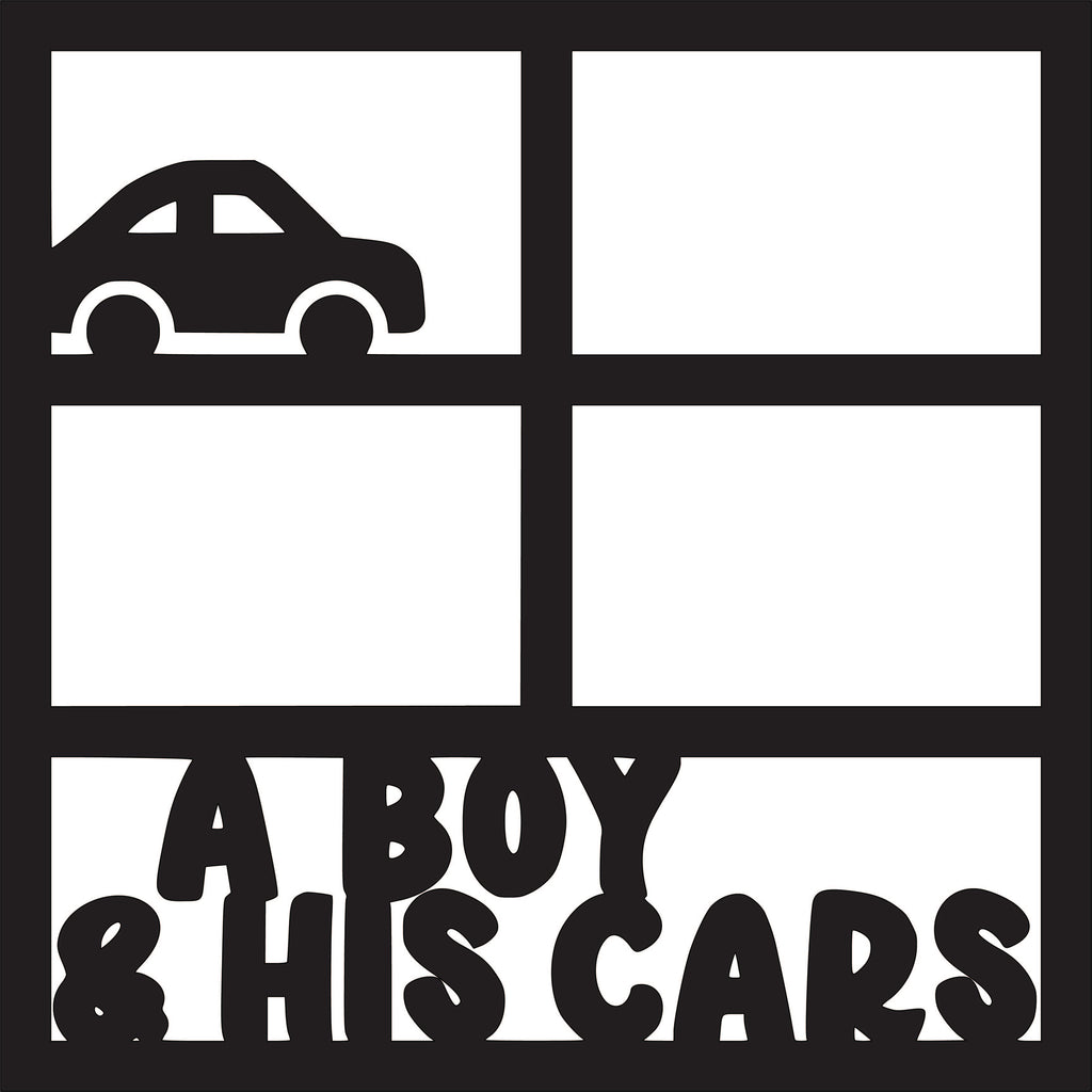 A Boy and His Car - 4 Frames - Scrapbook Page Overlay – Autumn's Crafty ...