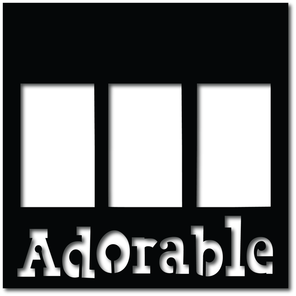 Adorable - 3 Frames - Scrapbook Overlay - Digital Cut File - SVG - INS ...