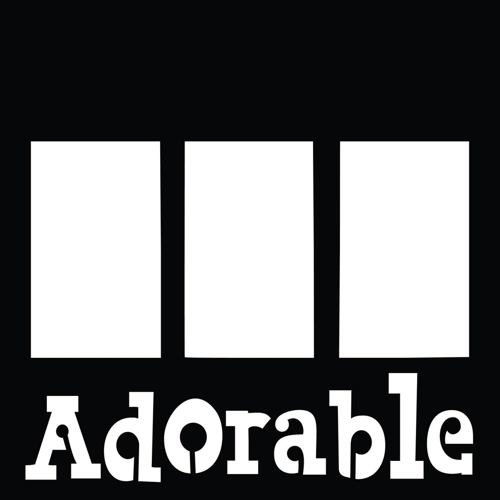 Adorable - 3 Vertical Frames - Scrapbook Page Overlay – Autumn's Crafty ...