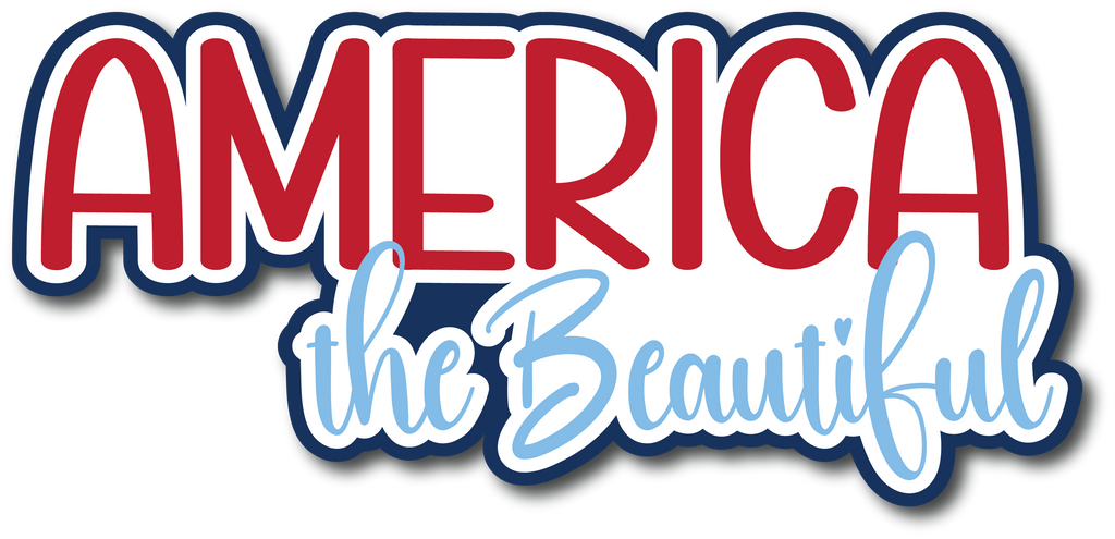 America the Beautiful - Scrapbook Page Title Sticker – Autumn's Crafty ...