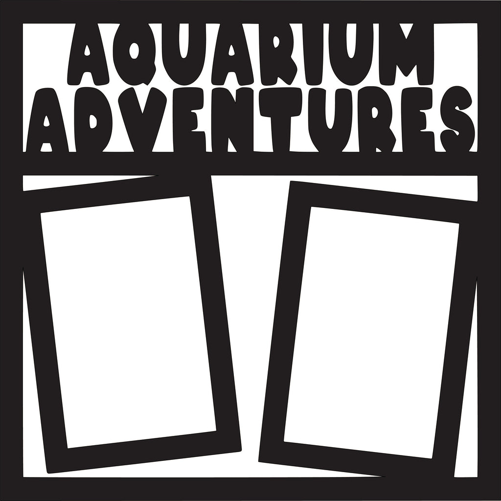 Aquarium Adventures - 2 Veritcal Frames - Scrapbook Page Overlay ...