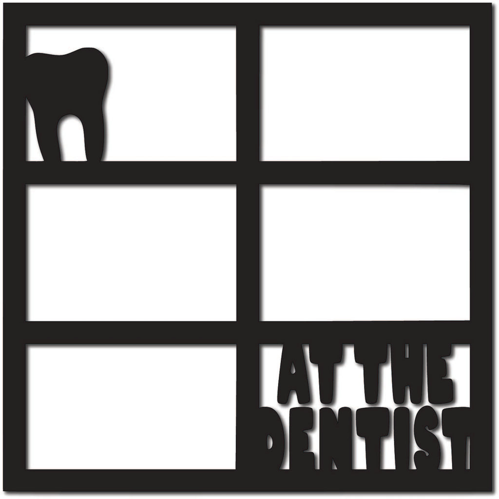 At the Dentist - 6 Frames - Scrapbook Page Overlay – Autumn's Crafty Corner