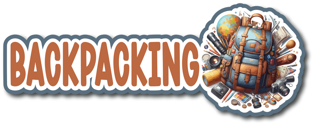 Backpacking - Scrapbook Page Title Die Cut – Autumn's Crafty Corner