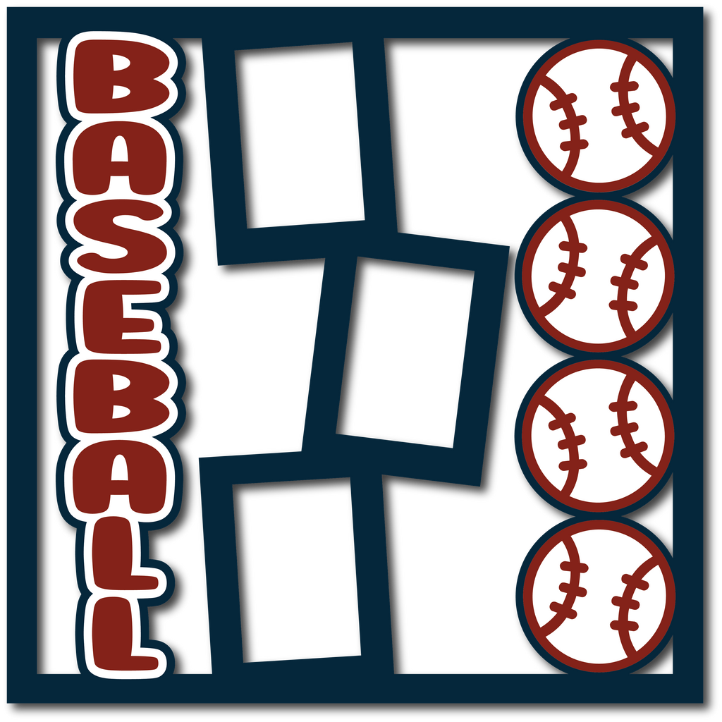Baseball - Layered Overlay - Digital Cut File - SVG - INSTANT DOWNLOAD ...