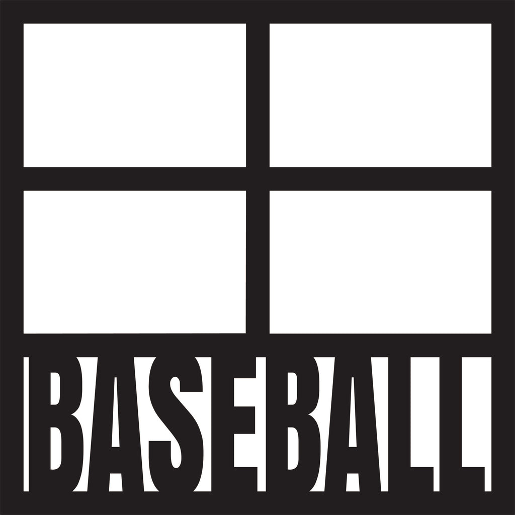 Baseball - 4 Frames - Scrapbook Page Overlay – Autumn's Crafty Corner