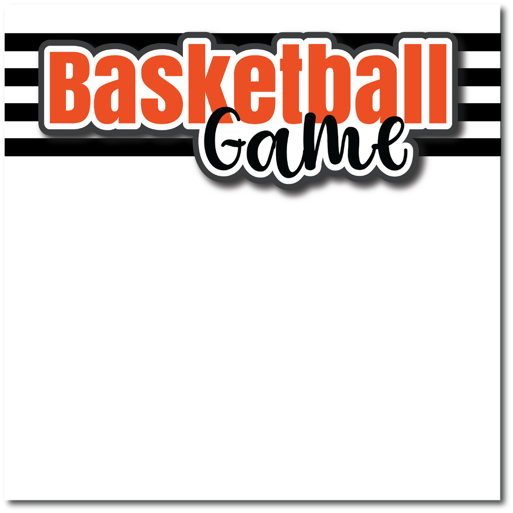 Basketball Game - Printed Premade Scrapbook Page 12x12 Layout – Autumn ...