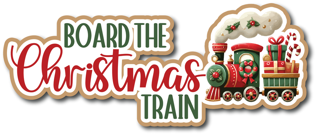 Board the Christmas Train - Scrapbook Page Title Sticker – Autumn's ...