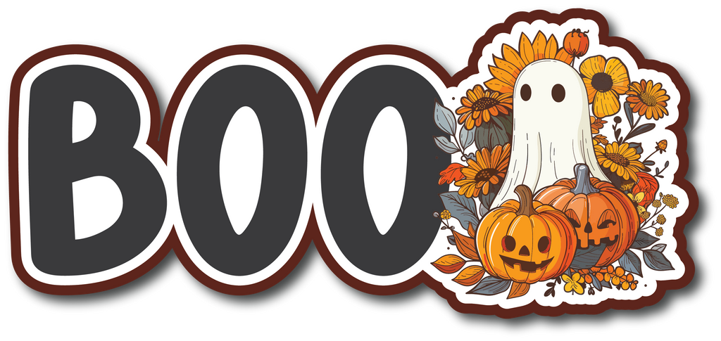 Boo - Scrapbook Page Title Sticker – Autumn's Crafty Corner