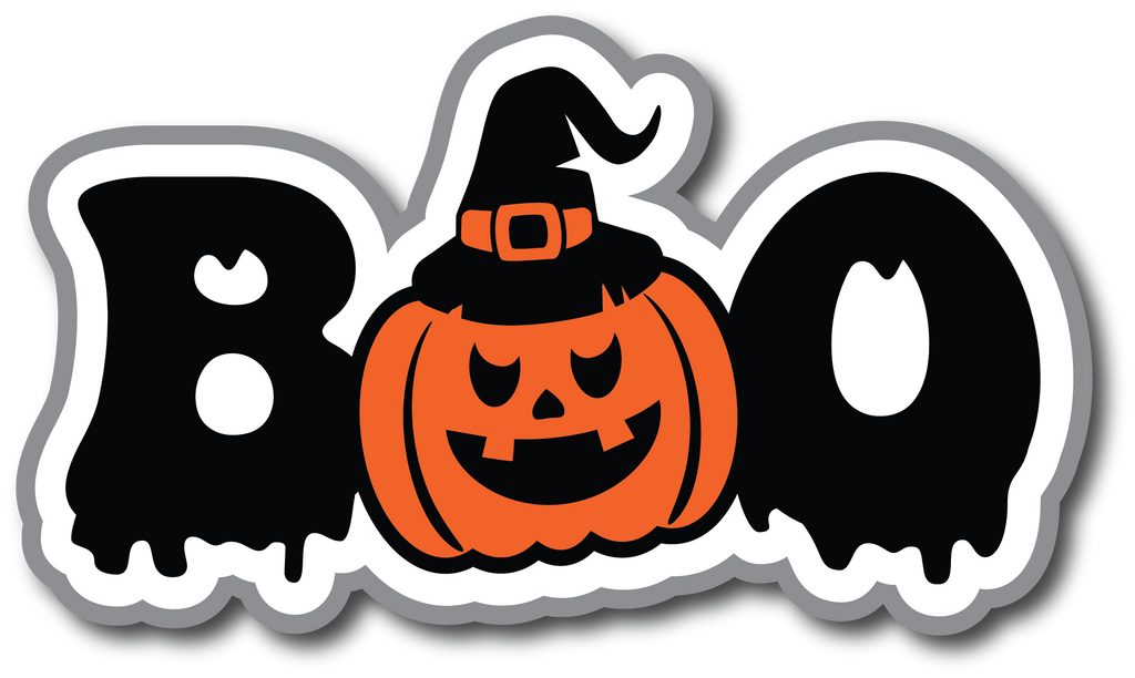 Boo - Scrapbook Page Title Sticker – Autumn's Crafty Corner