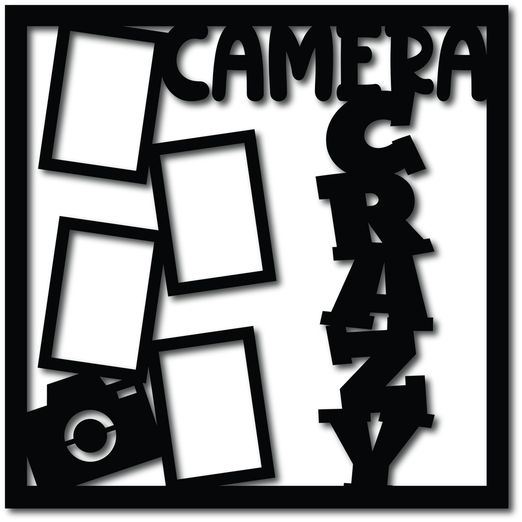 Camera Crazy - 4 Frames - Scrapbook Overlay - Digital Cut File - SVG ...