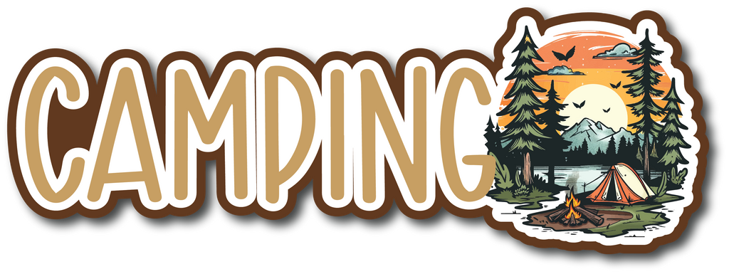 Camping - Scrapbook Page Title Die Cut – Autumn's Crafty Corner