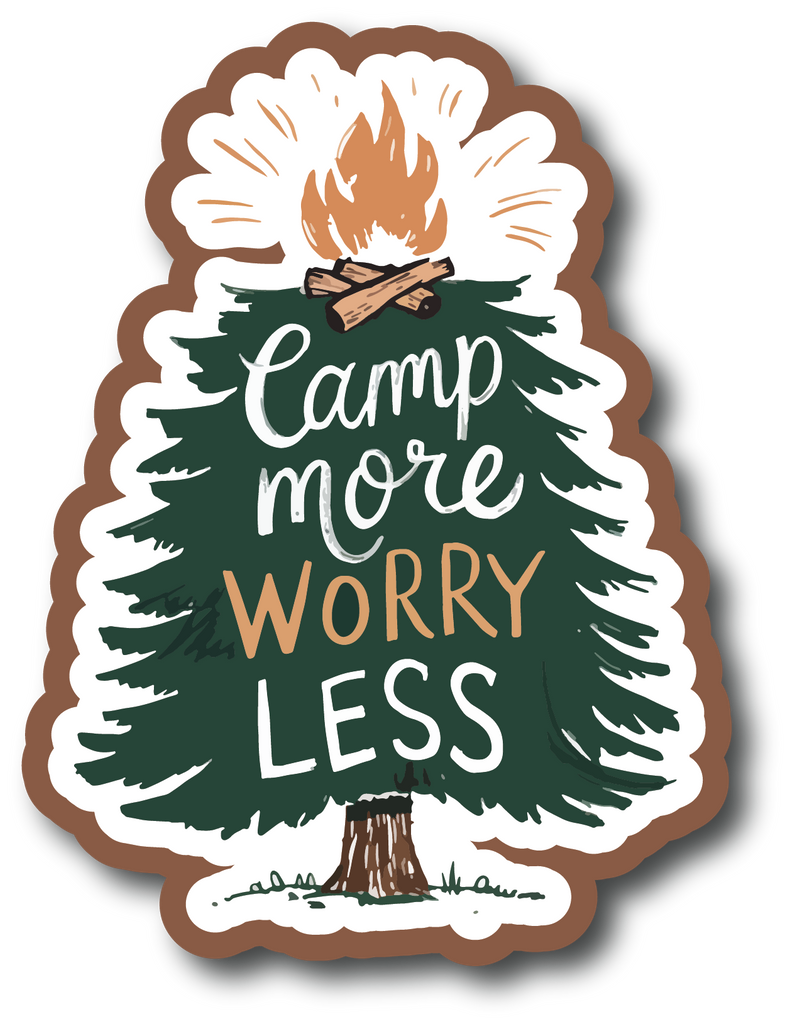 Camp More Worry Less - Scrapbook Page Title Sticker – Autumn's Crafty ...
