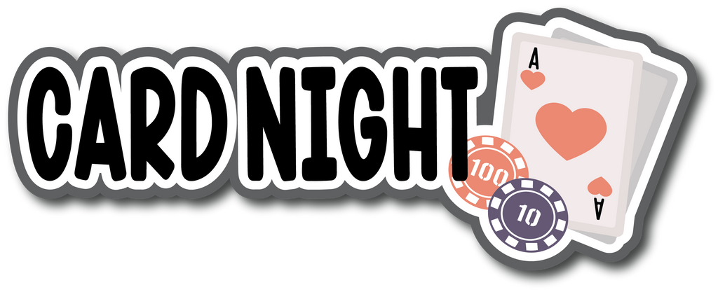 Card Night - Scrapbook Page Title Sticker – Autumn's Crafty Corner