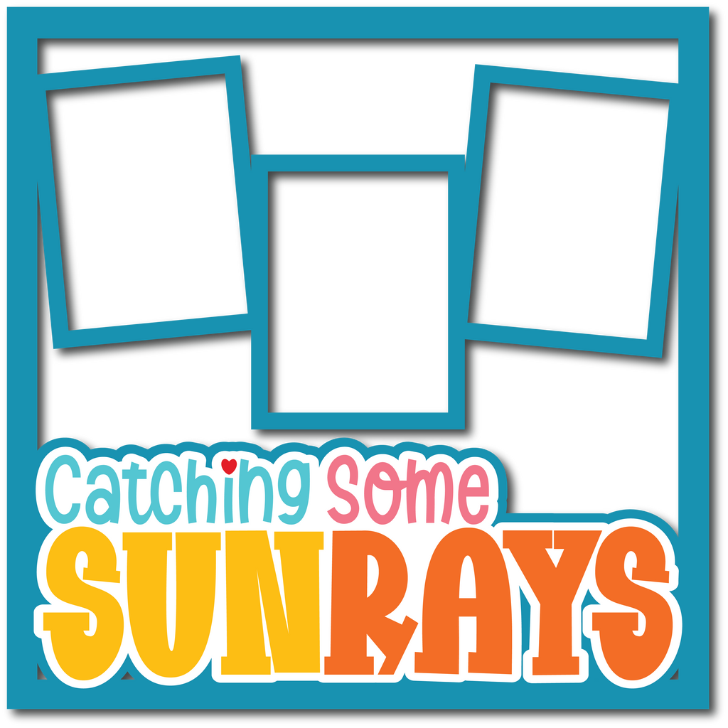 Catching Some Sun Rays - 3 Frames - Scrapbook Page Layered Overlay Kit ...