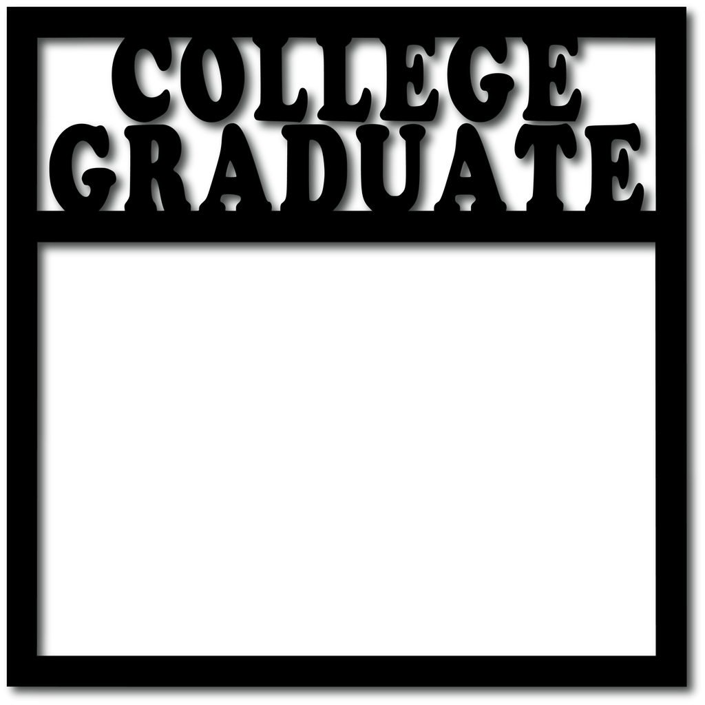 College Gradute - Scrapbook Overlay - Digital Cut File - SVG - INSTANT ...