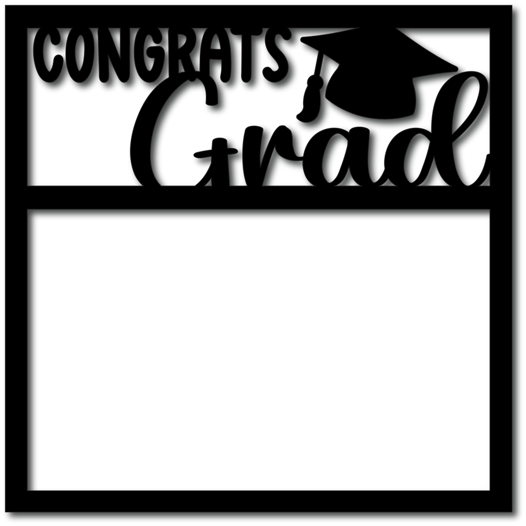 Congrats Grad - Scrapbook Overlay - Digital Cut File - SVG - INSTANT D ...