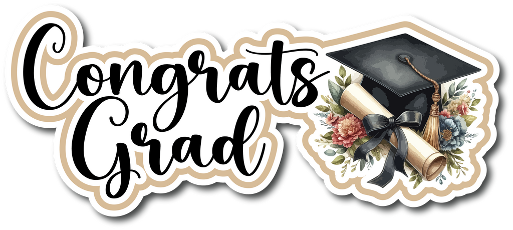 Congrats Grad - Scrapbook Page Title Sticker – Autumn's Crafty Corner