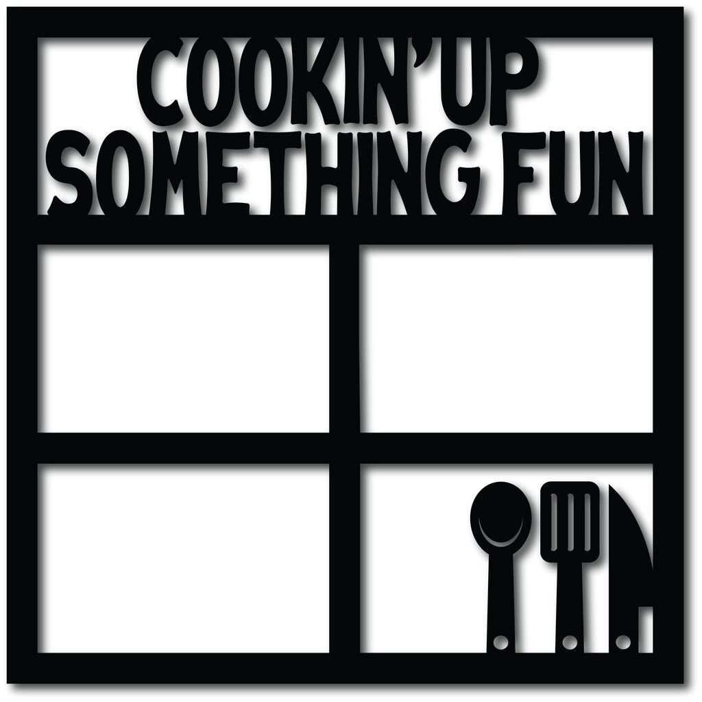 Cookin' Up Something Fun - 4 Frames - Scrapbook Overlay - Digital Cut ...