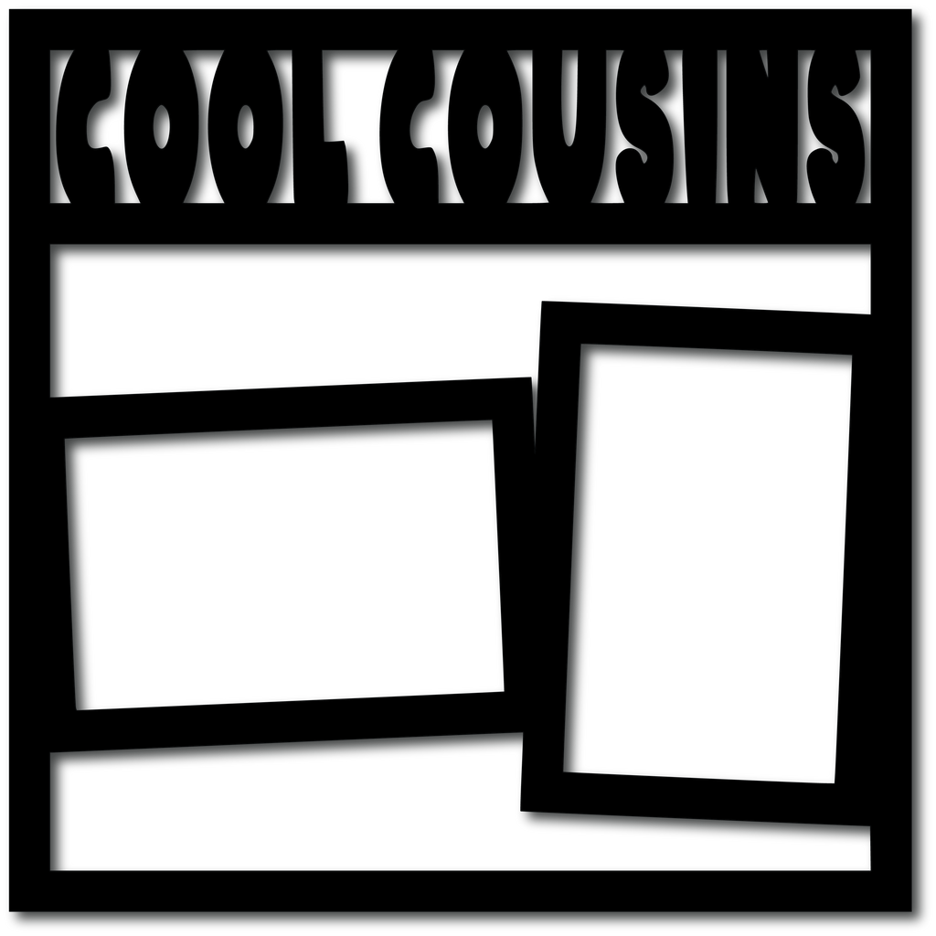 Cool Cousins - 2 Frames - Scrapbook Overlay - Digital Cut File - SVG ...