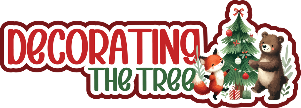 Decorating the Tree - Scrapbook Page Title Die Cut – Autumn's Crafty Corner