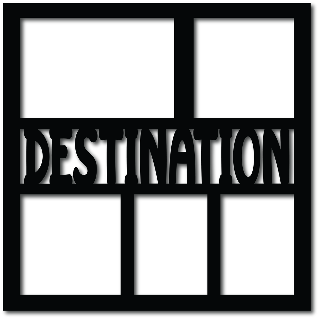 Destination - 5 Frames - Scrapbook Overlay - Digital Cut File - SVG ...