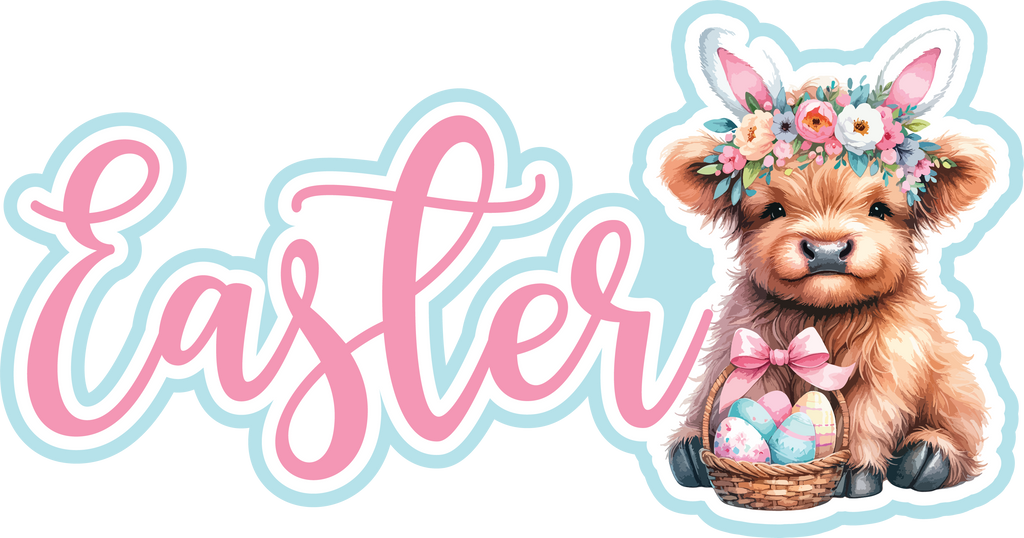 Easter - Cow - Scrapbook Page Title Die Cut – Autumn's Crafty Corner