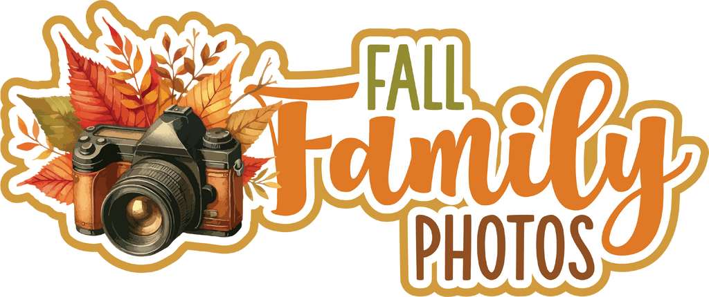 Fall Family Photos - 4 Frames - Scrapbook Page Layered Overlay Kit ...
