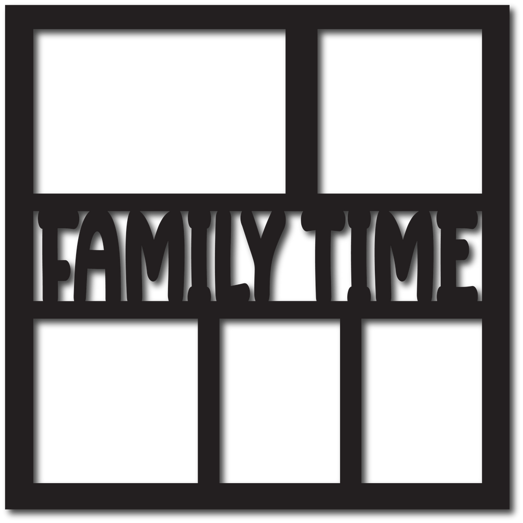 Family Time - 5 Frames - Scrapbook Overlay - Digital Cut File - SVG ...