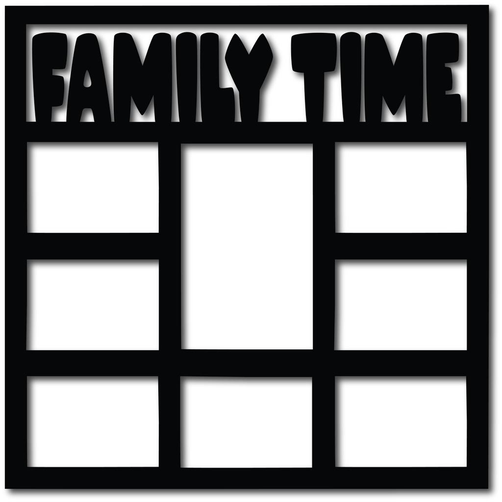 Family Time - 8 Frames - Scrapbook Overlay - Digital Cut File - SVG ...