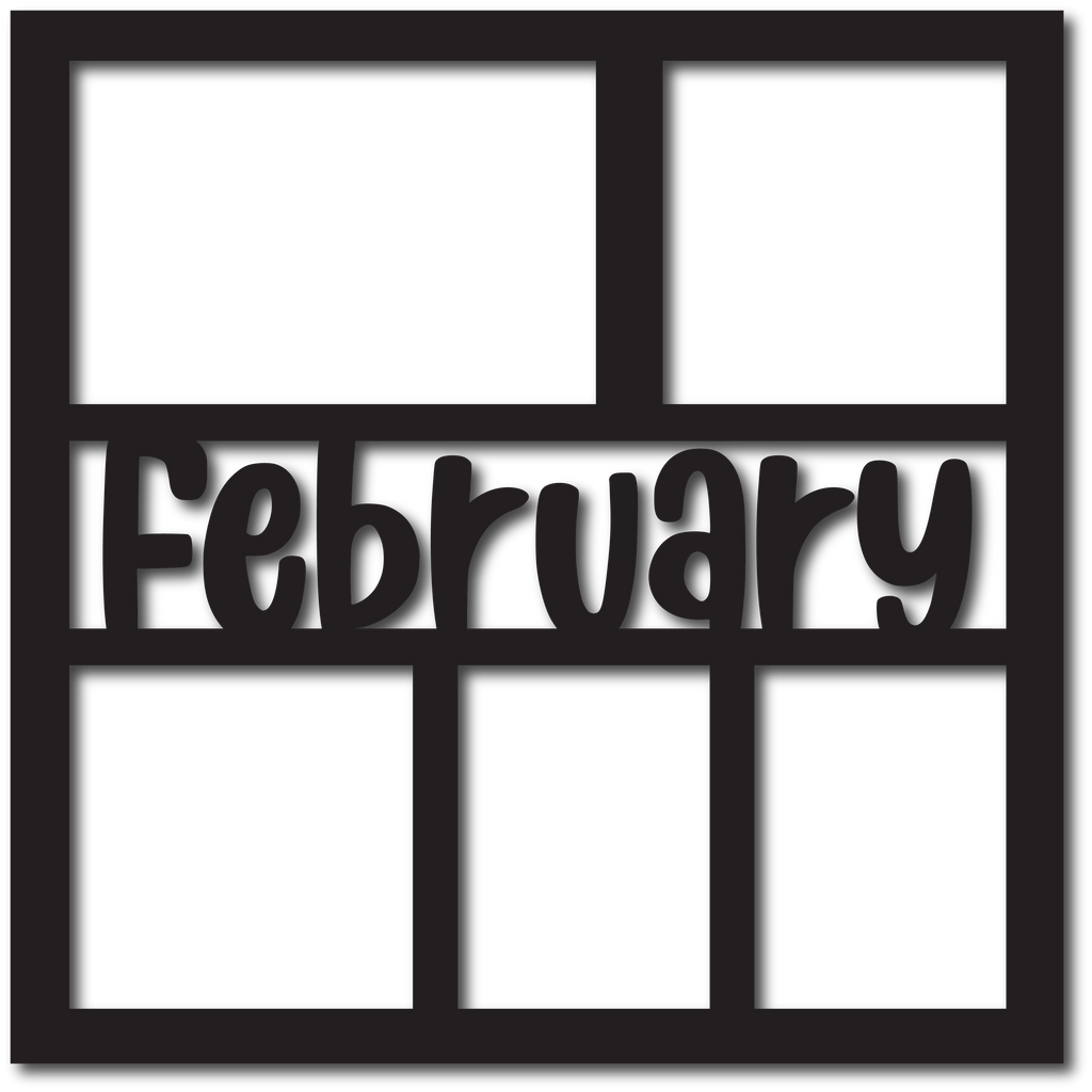 February - 5 Frames - Scrapbook Overlay - Digital Cut File - SVG - INS ...