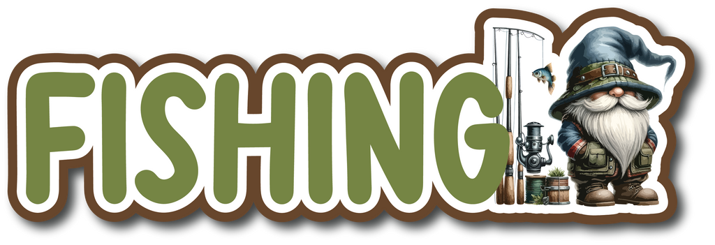 Fishing - Scrapbook Page Title Sticker – Autumn's Crafty Corner