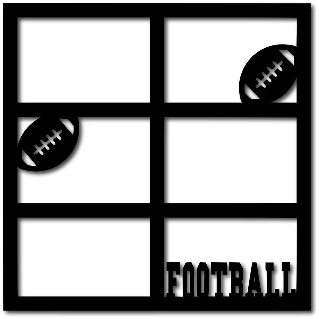 Football - 6 Frames - Scrapbook Overlay - Digital Cut File - SVG - INS ...