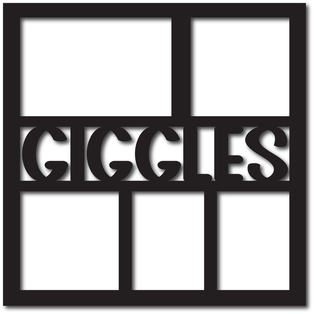 Giggles - 5 Frames - Scrapbook Overlay - Digital Cut File - SVG - INST ...
