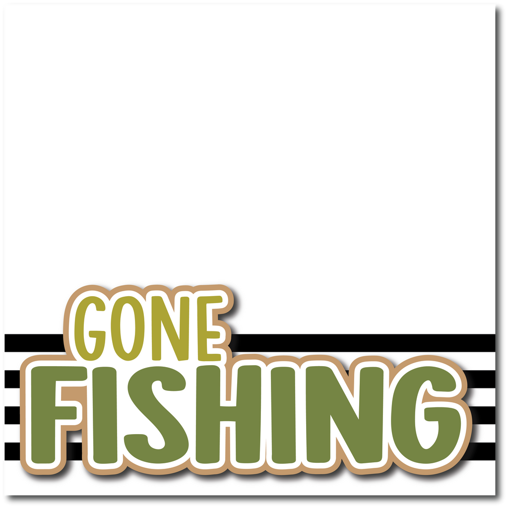 Gone Fishing - Printed Premade Scrapbook Page 12x12 Layout – Autumn's ...