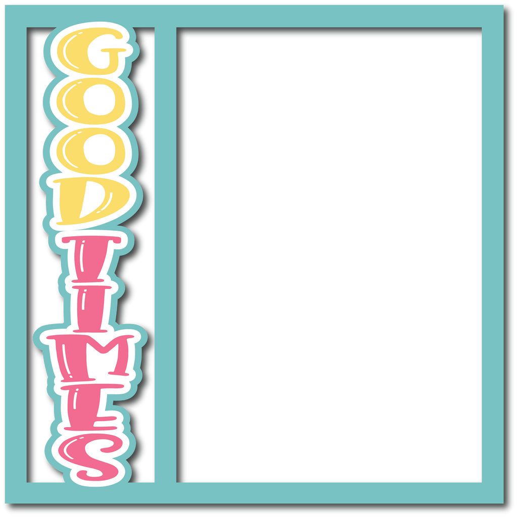 Good Times - 6 Square Frames - Layered Overlay - Digital Cut File - SV ...