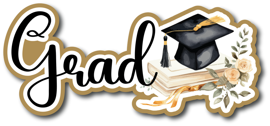 Grad - Scrapbook Page Title Sticker – Autumn's Crafty Corner