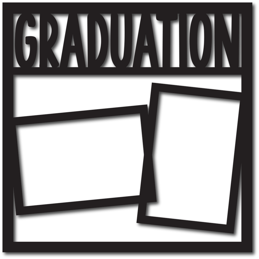 Graduation - 2 Frames - Scrapbook Overlay - Digital Cut File - SVG - I ...
