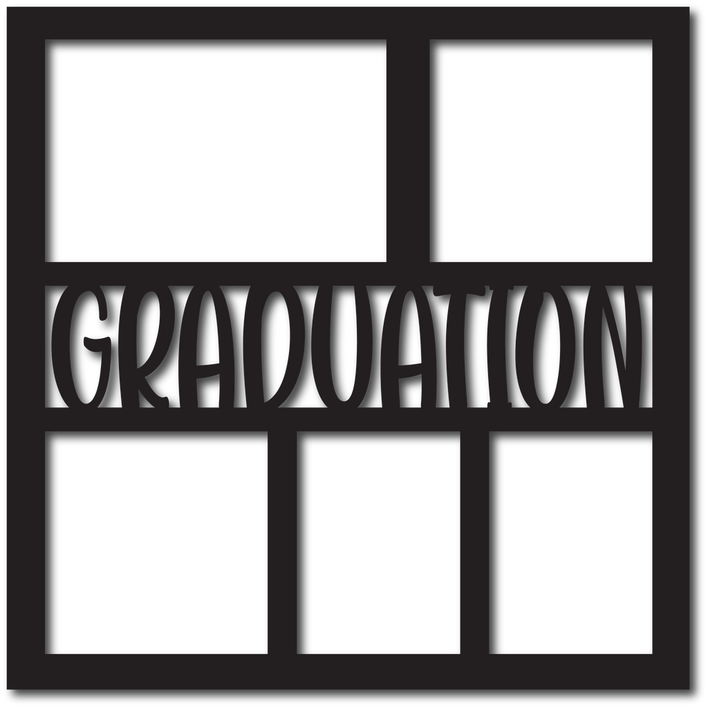 Graduation - 5 Frames - Scrapbook Overlay - Digital Cut File - SVG - I ...
